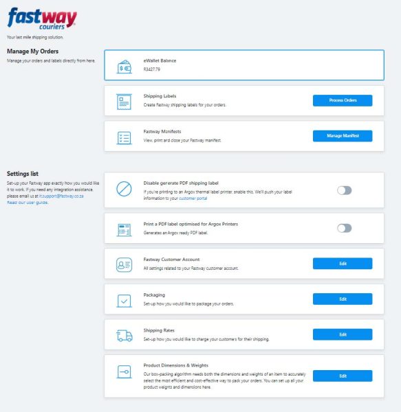 Fastway User Guide | Netcash Shop